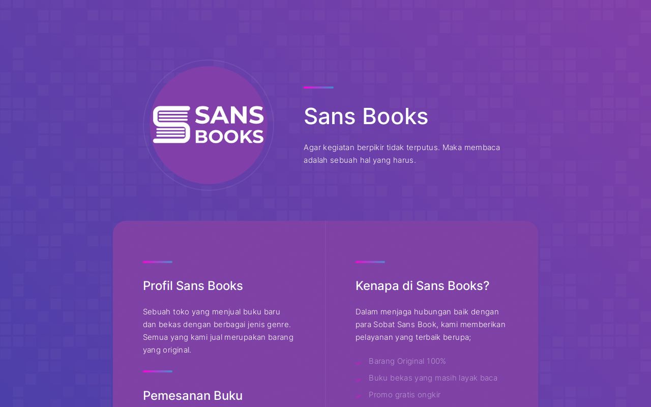 Sans Books